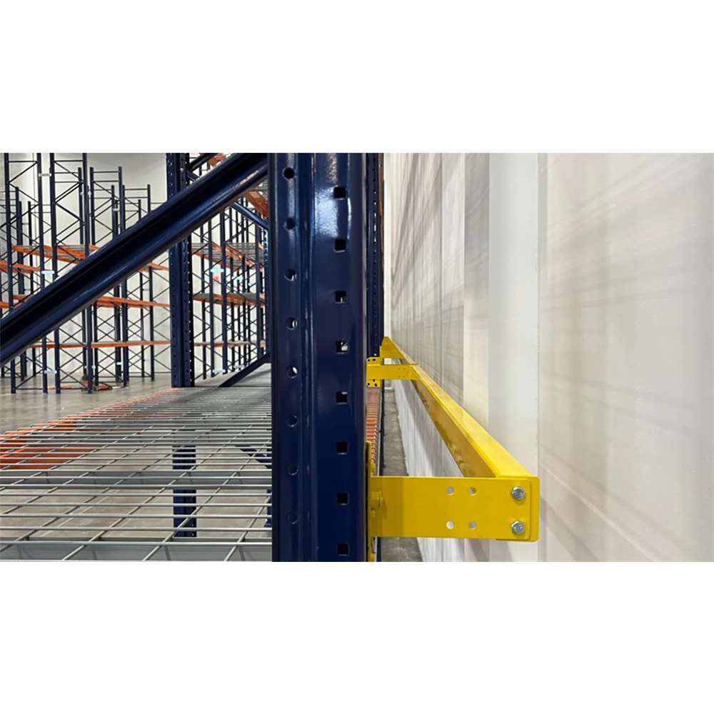 Red Steel Pallet Stop Beams